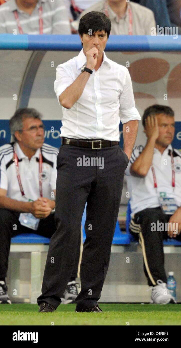Head coach Jogi Loew of Germany reacts during the UEFA EURO 2008 ...