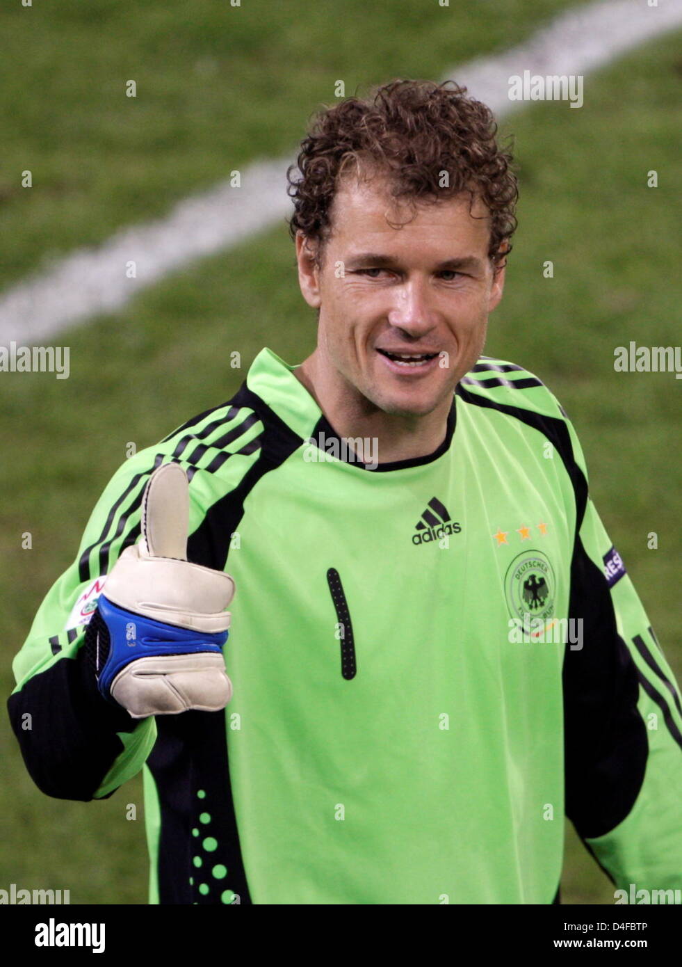 German goalkeeper Jens Lehmann celebrates, after his team defeated ...