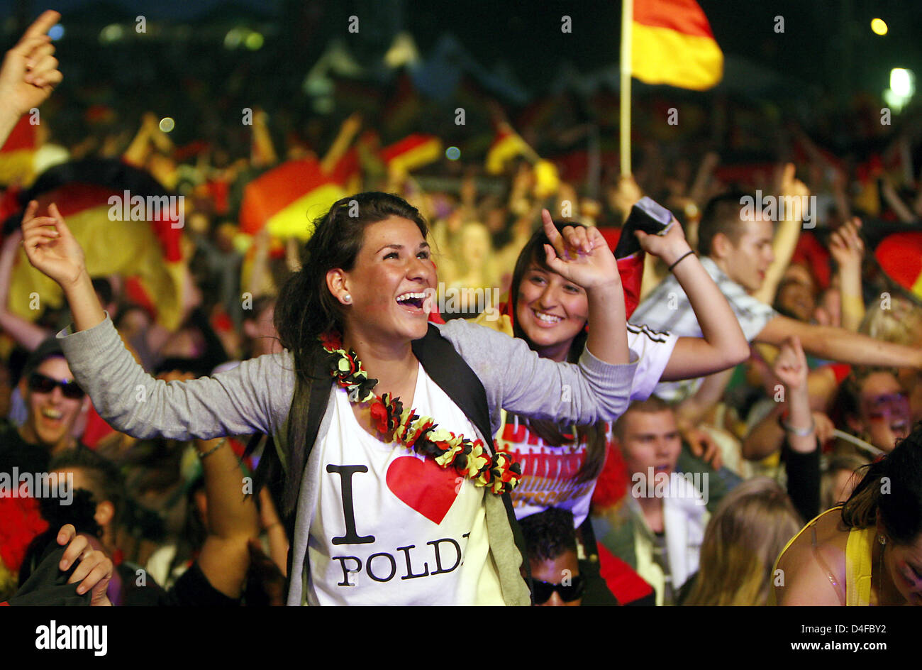 Sports Spo Soccer Flag Cheering Fans Germany High Resolution Stock ...