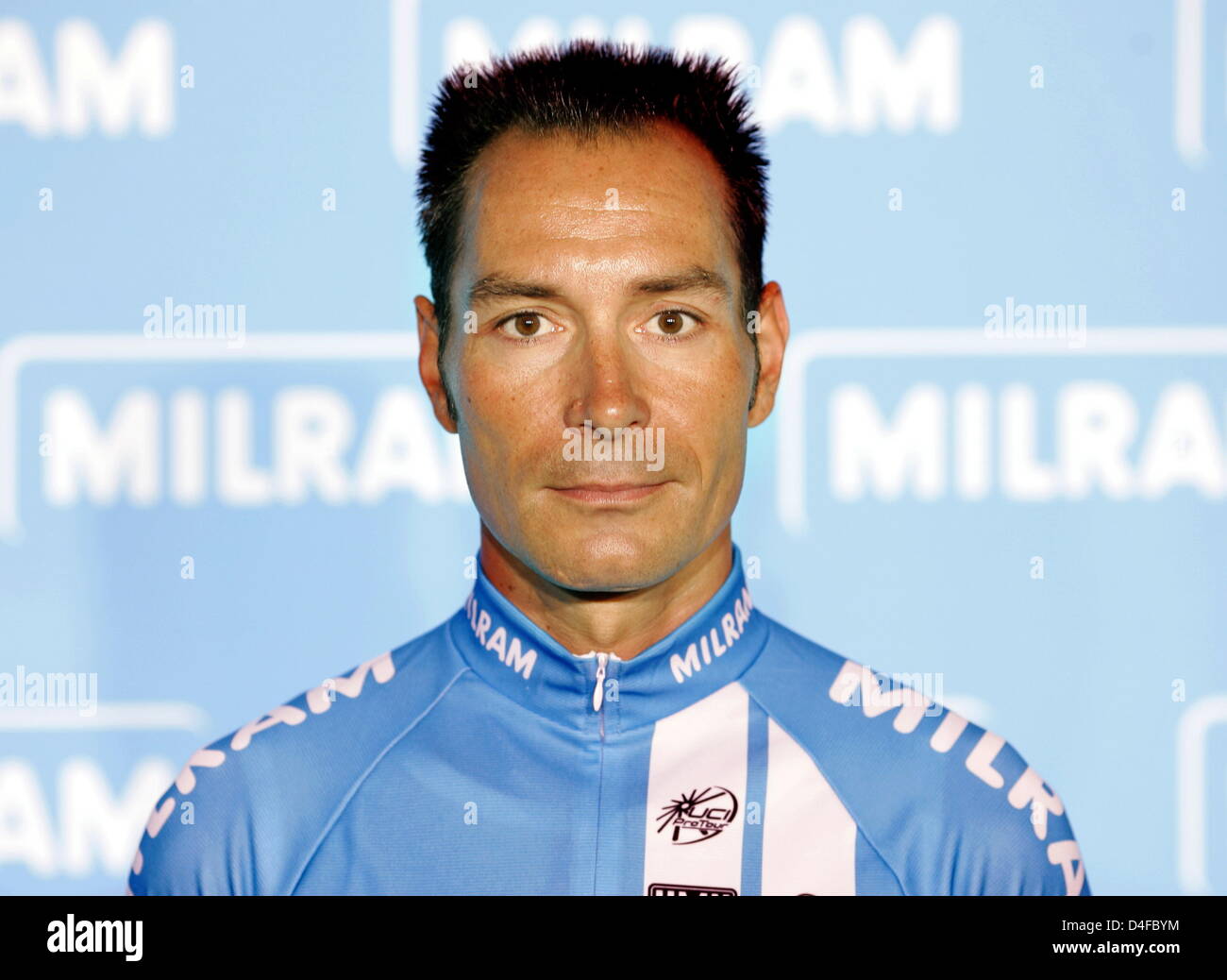 Erik Zabel poses during the presentation of Team Milram in Dortmund ...