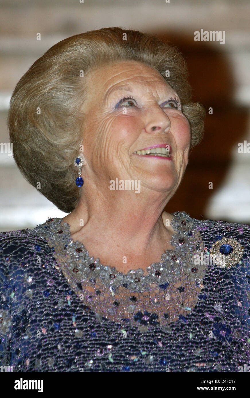 Dutch Queen Beatrix poses during a reception at the philharmonics in ...
