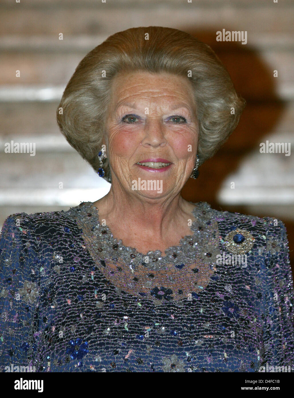 Dutch Queen Beatrix poses during a reception at the philharmonics in ...