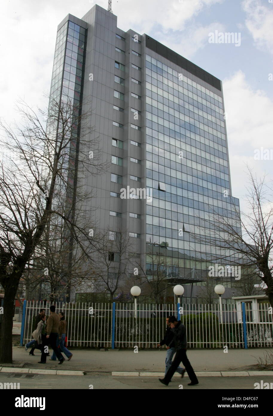 View on the government building in Pristina, Kosovo, 06 April 2008 ...