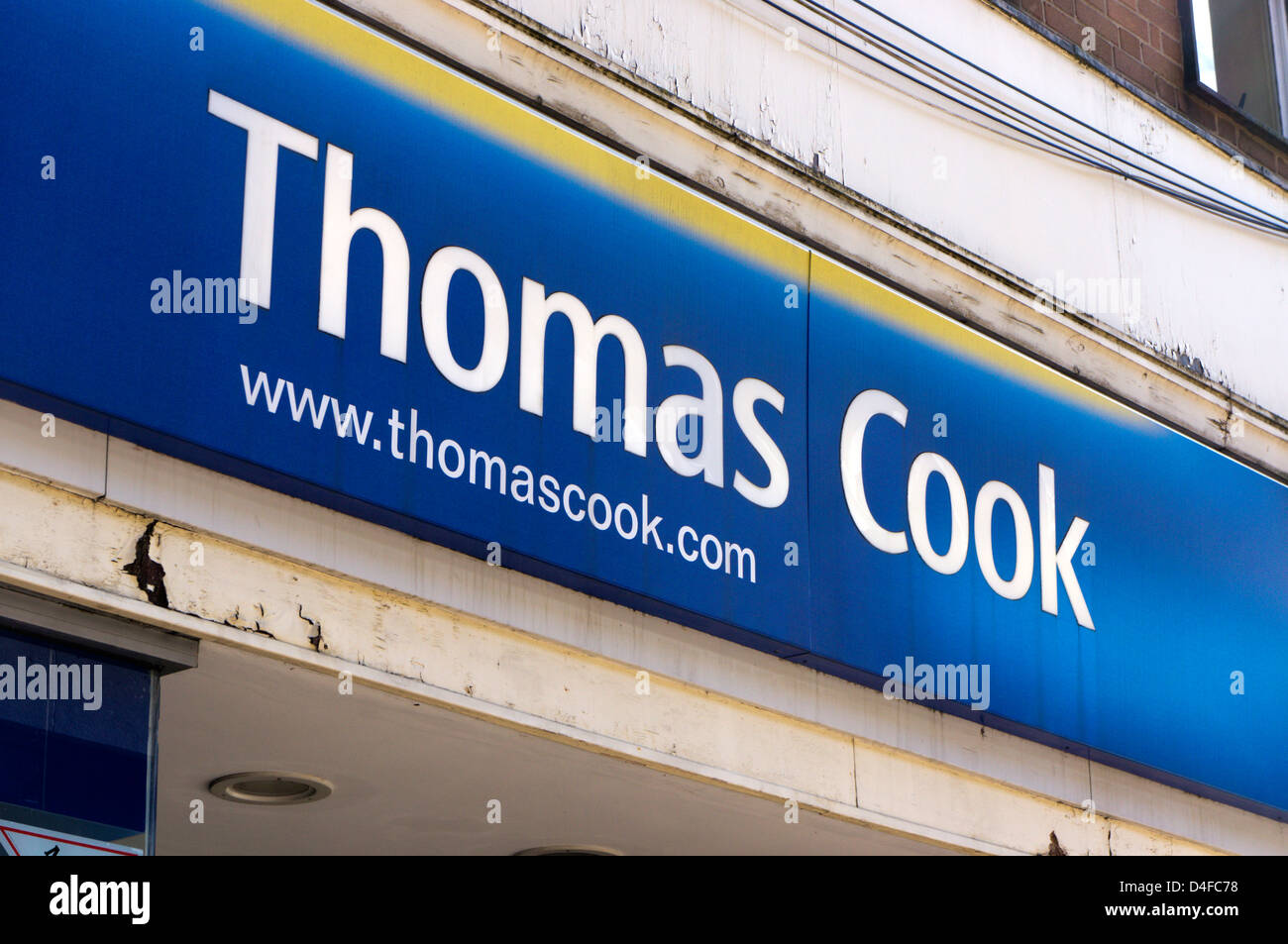Sign for Thomas Cook's Travel Agents Stock Photo - Alamy