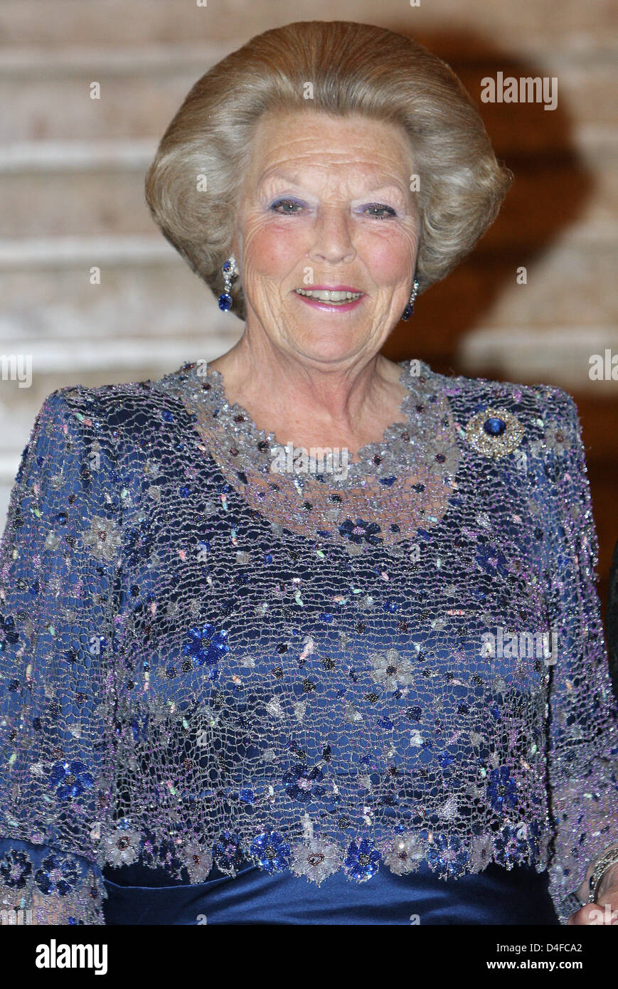Queen Beatrix of the Netherlands poses during a reception at the ...