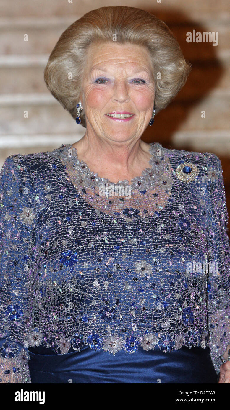 Queen Beatrix of the Netherlands poses during a reception at the ...