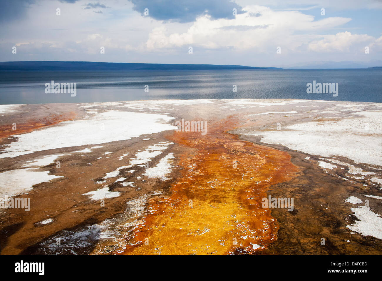 Rock formations and colorful pool Stock Photo - Alamy