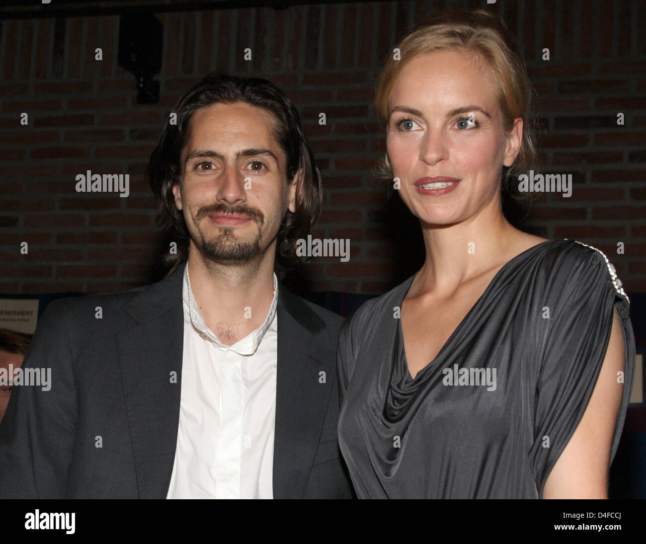 Spanish actor Juan Diego Botto and German actress Nina Hoss pose during ...