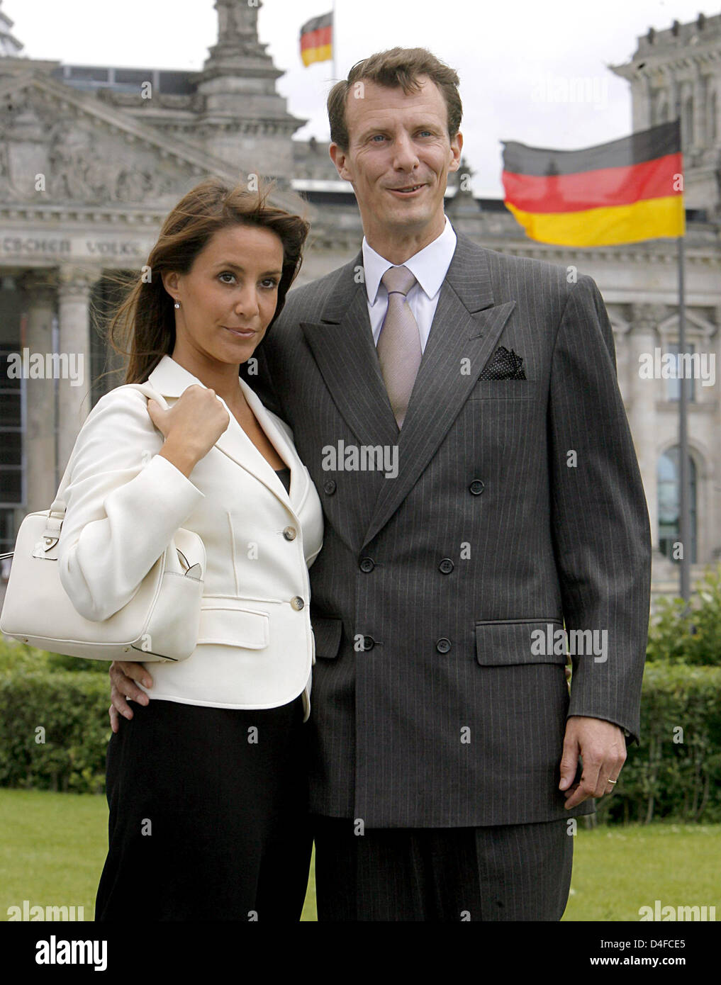 Prince Joachim of Denmark and his wife Princess Marie pose in front of ...
