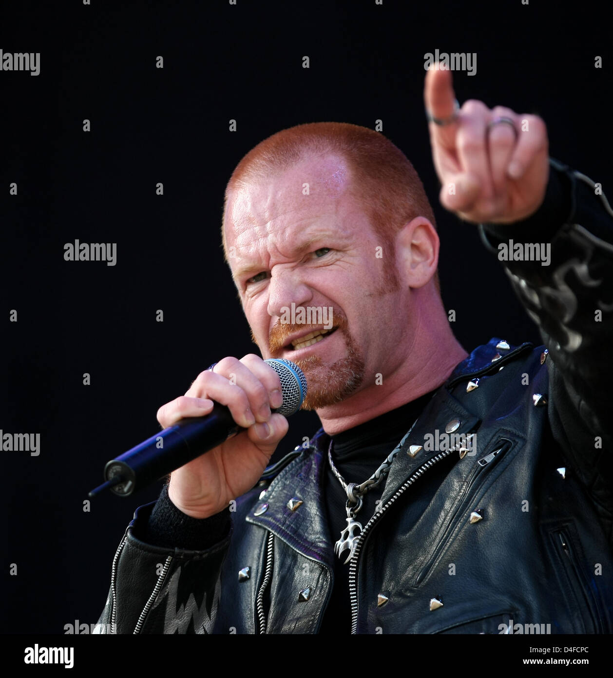 Singer of US-band 'Iced Earth', Matthew Barlow, performs at 'Bang Your ...