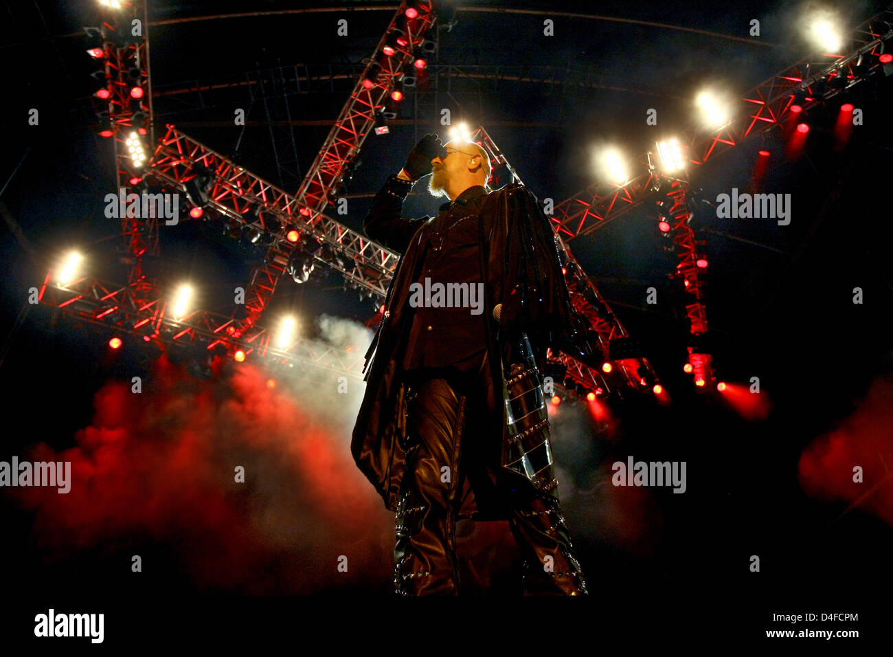 Rob Halford, singer of British hardrock kings Judas Priest, performs at ...