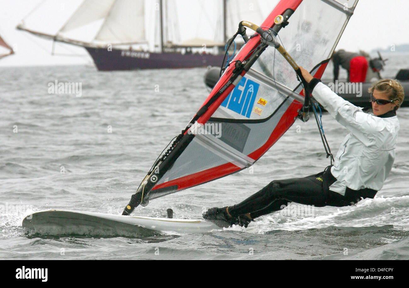 German windsurfer romy kinzl rides hi-res stock photography and images ...