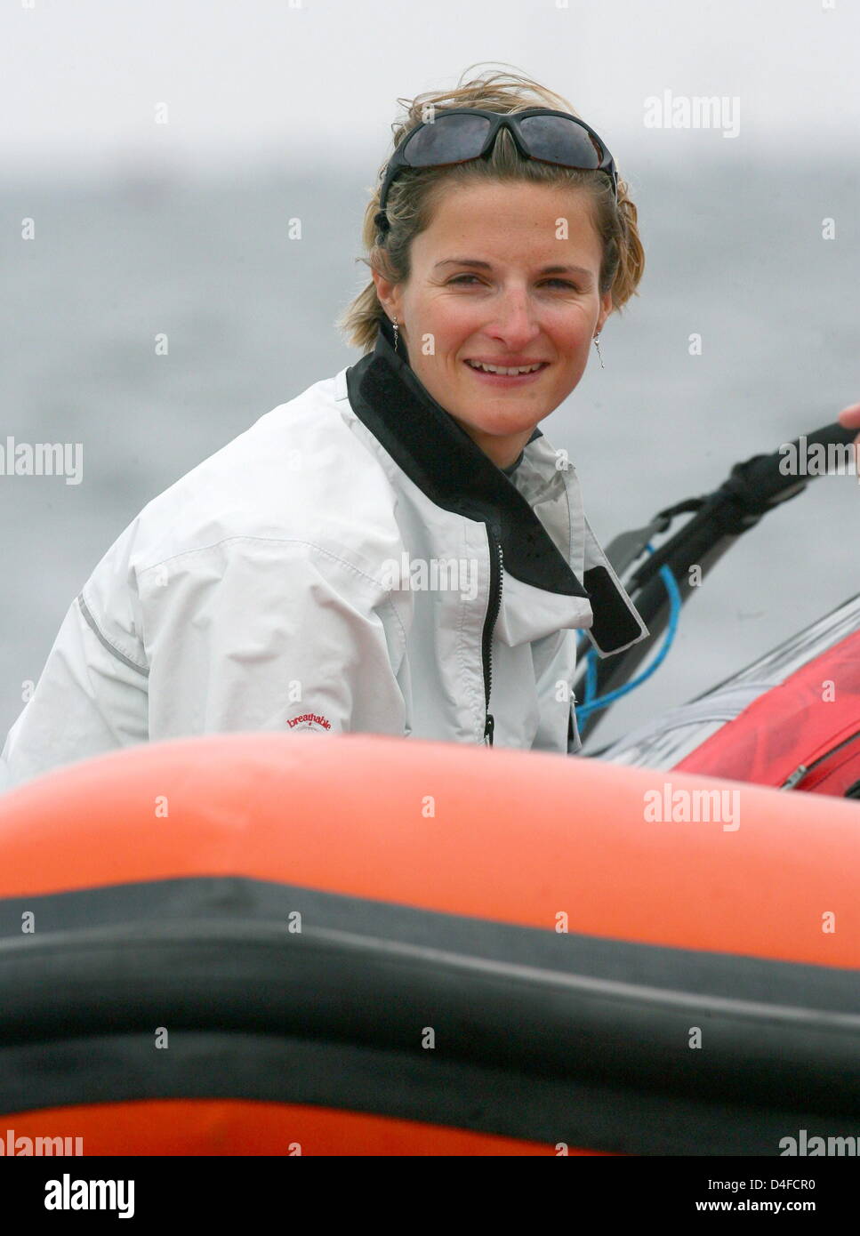 German windsurfer romy kinzl rides hi-res stock photography and images ...