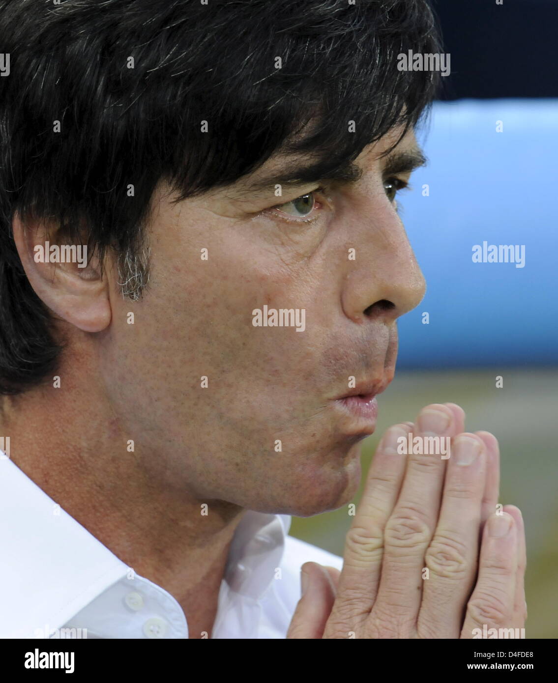 German coach Joachim Loew watches his players during the UEFA EURO 2008 ...