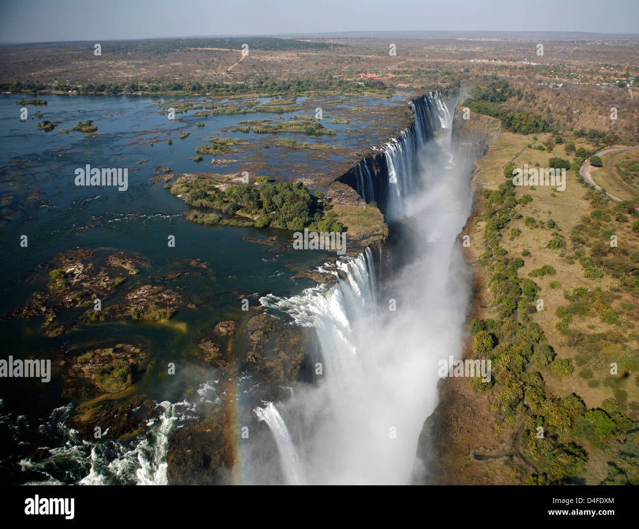 Victoria falls aerial view Stock Photo - Alamy