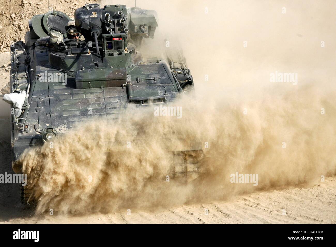 A German Bundeswehr Quick Reaction Force (QRF) tank seen in action ...