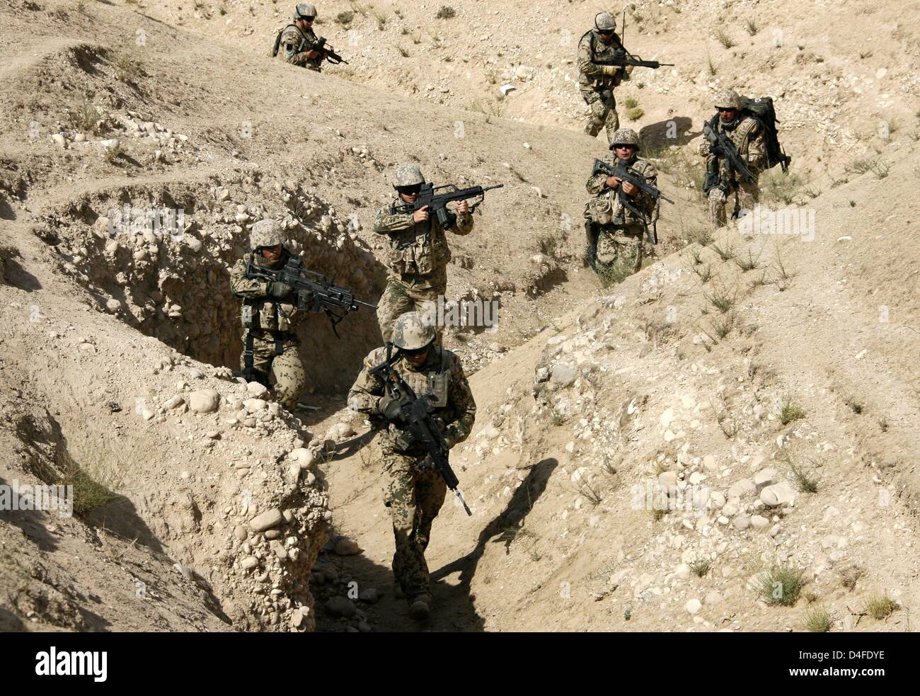 German Bundeswehr Quick Reaction Force (QRF) soldiers seen during a ...
