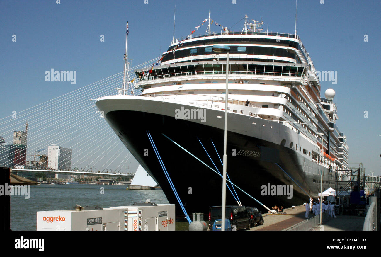 The cruising ship MS Eurodam, the newest ship of the Holland America ...