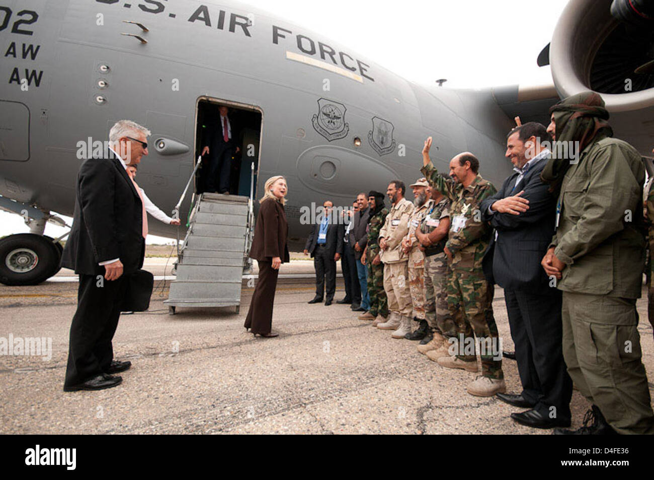 Secretary Clinton Says Farewell to Ambassador Cretz and Libyan Soldiers ...