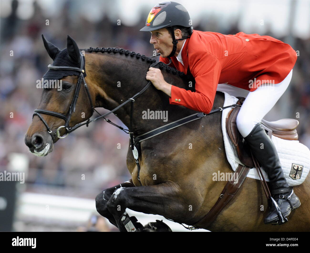 German Ludger Beerbaum on 'All Inclusive' shown in action at the CHIO ...