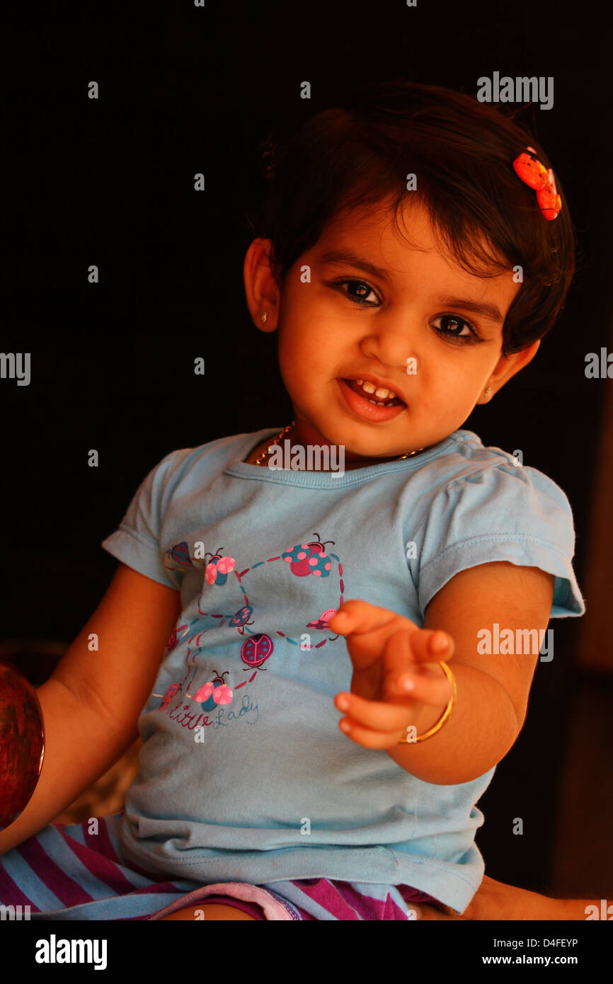 Indian girl child Stock Photo - Alamy
