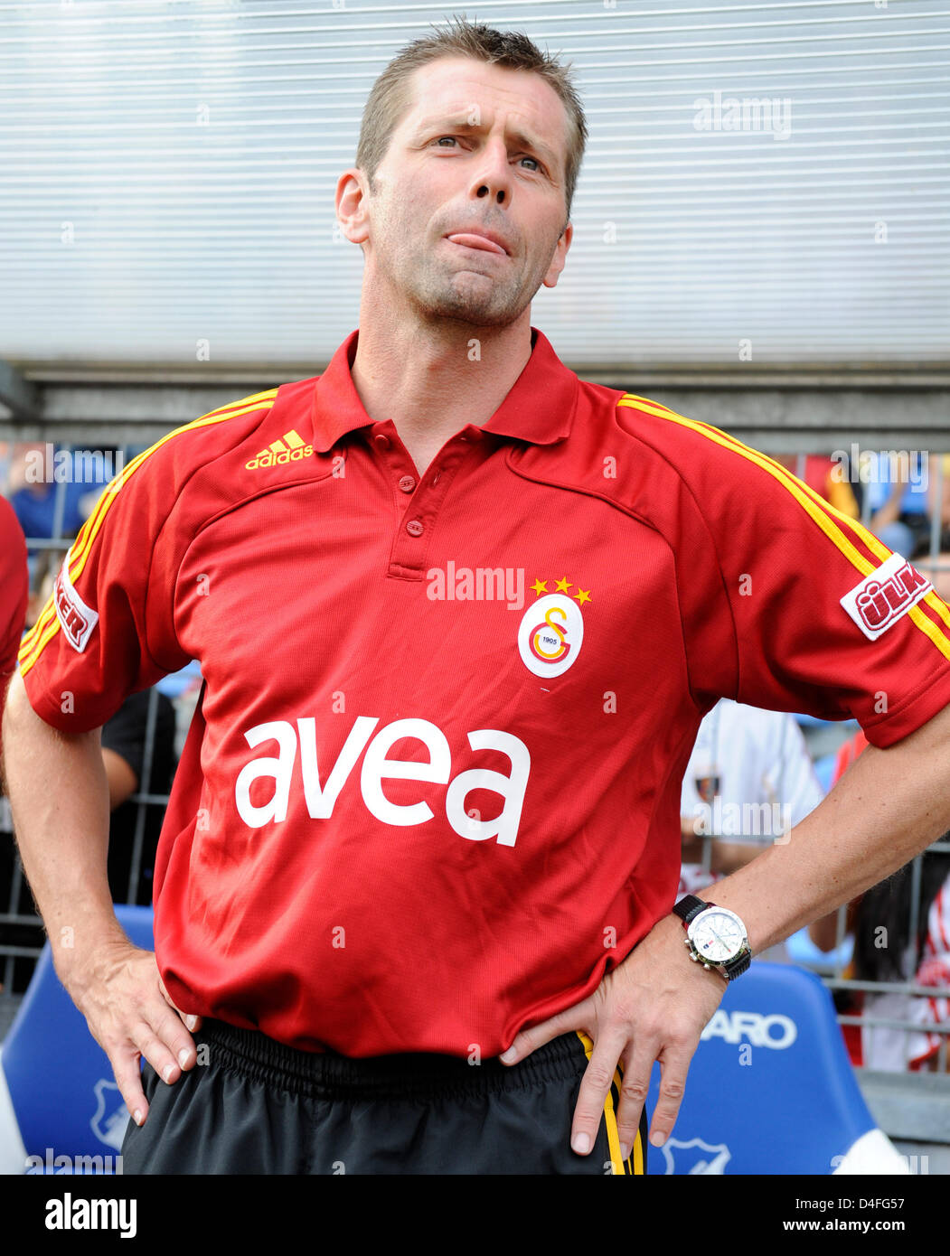 Coach Michael Skibbe of Turkish soccer club Galatasaray Istanbul ...