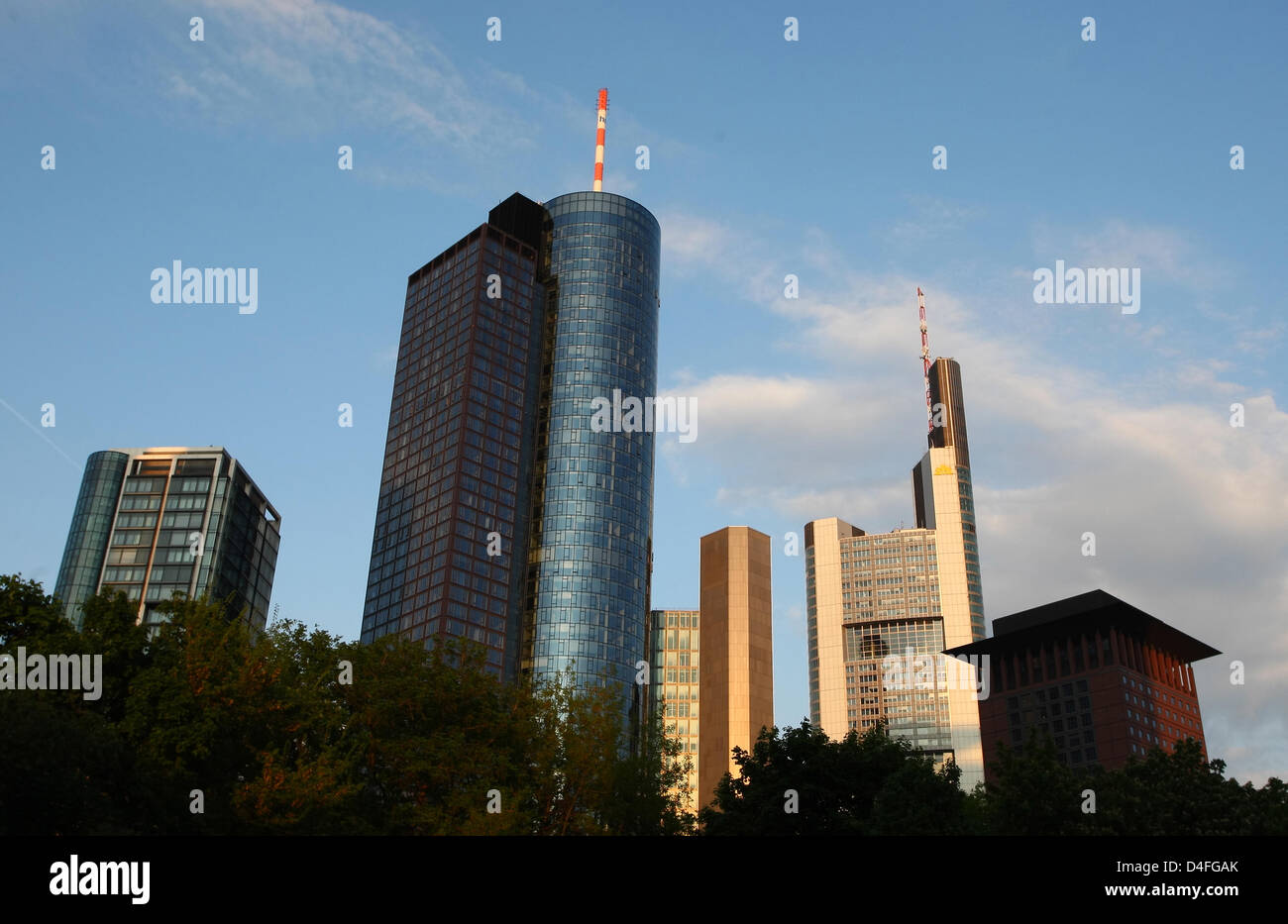 High rises in Frankfurt Main, Germany, 06 May 2008. Photo: Marc Mueller ...