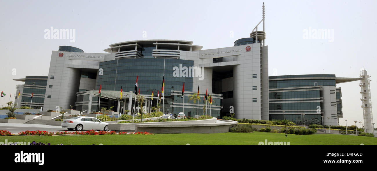 View on the police headquarters in Dubai, United Arab emirates, 19 ...