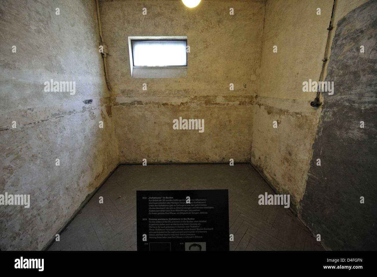View into a cell of former concentration camp Dachau, Germany, 18 April ...