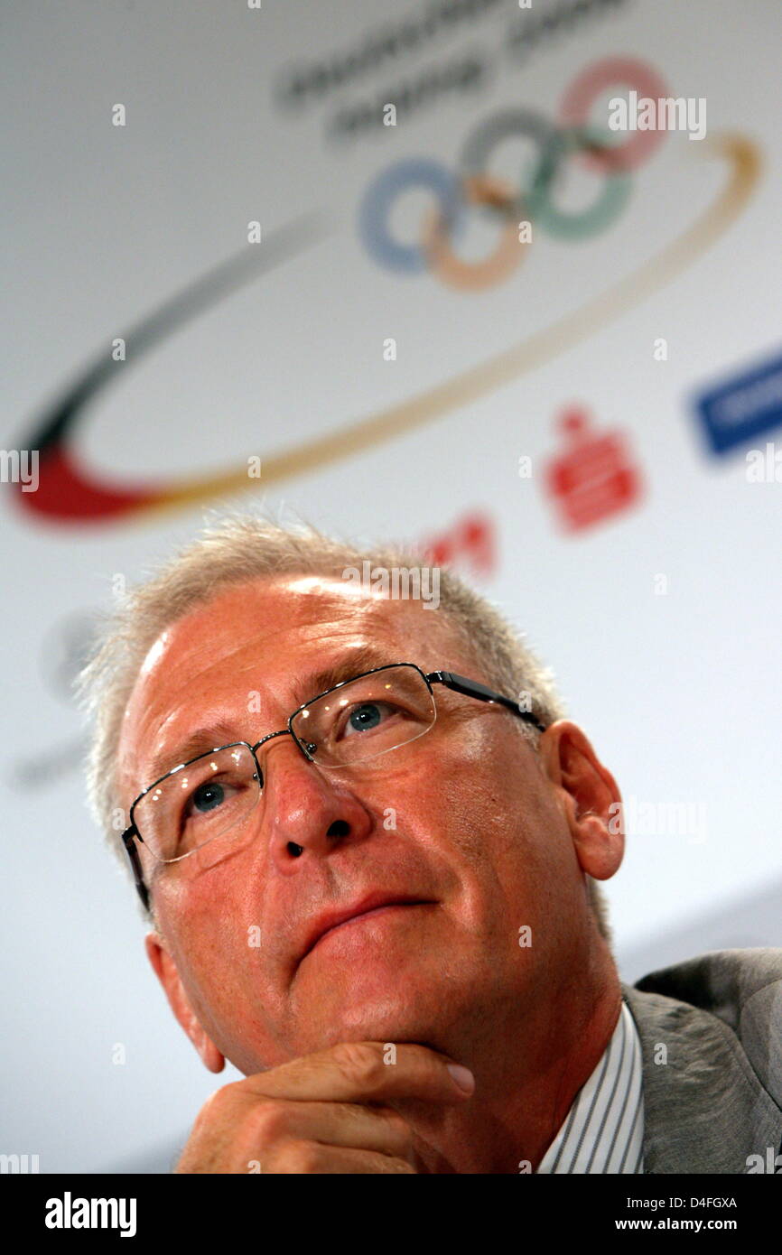 Michael Vesper, Chef de Mission of the German Olympic team, is pictured ...