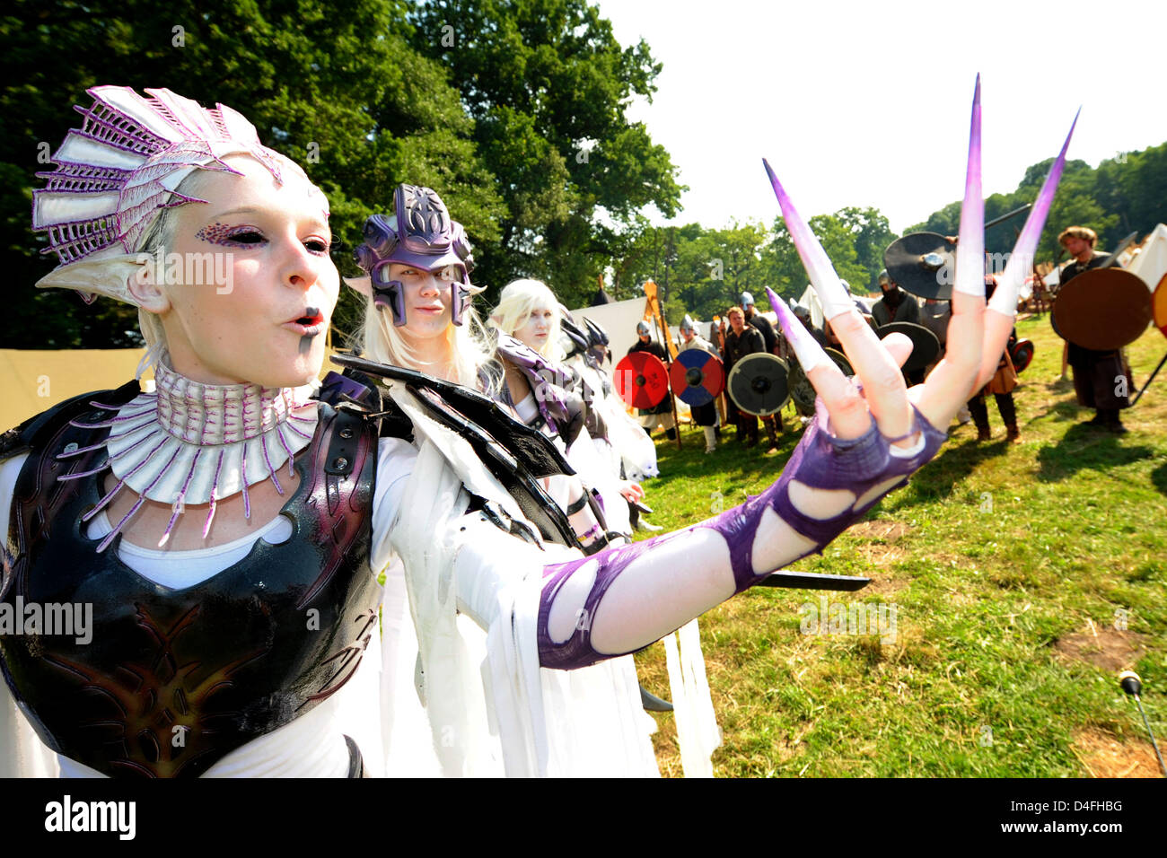 Participants of 'Conquest 2008 of Mythodea' playing a character named ...