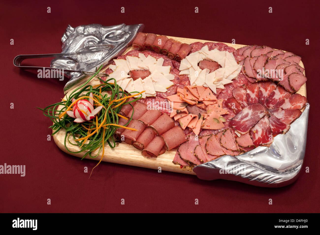 gourmet sausage platter beautifully arranged for catering Stock Photo ...