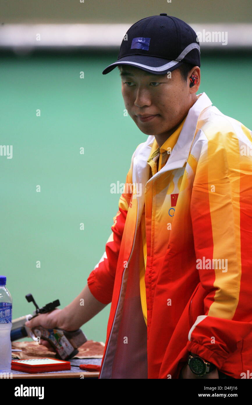 Gold medal winner Chinese Wei Pang seen during the final in the men`s ...