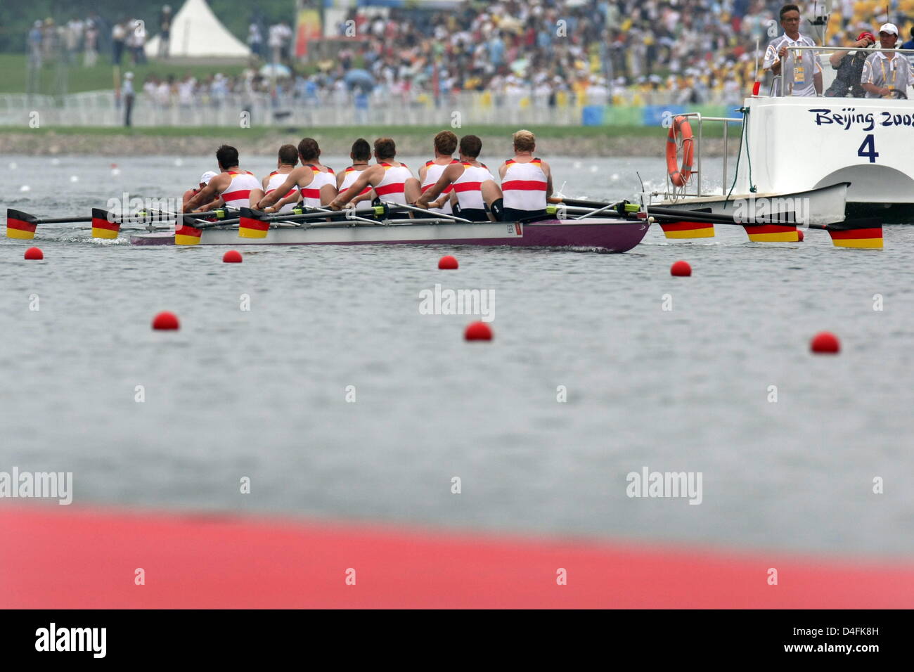 The Geman men`s Eight with Peter Thiele (L-R), Andreas Penker, Kristiof ...