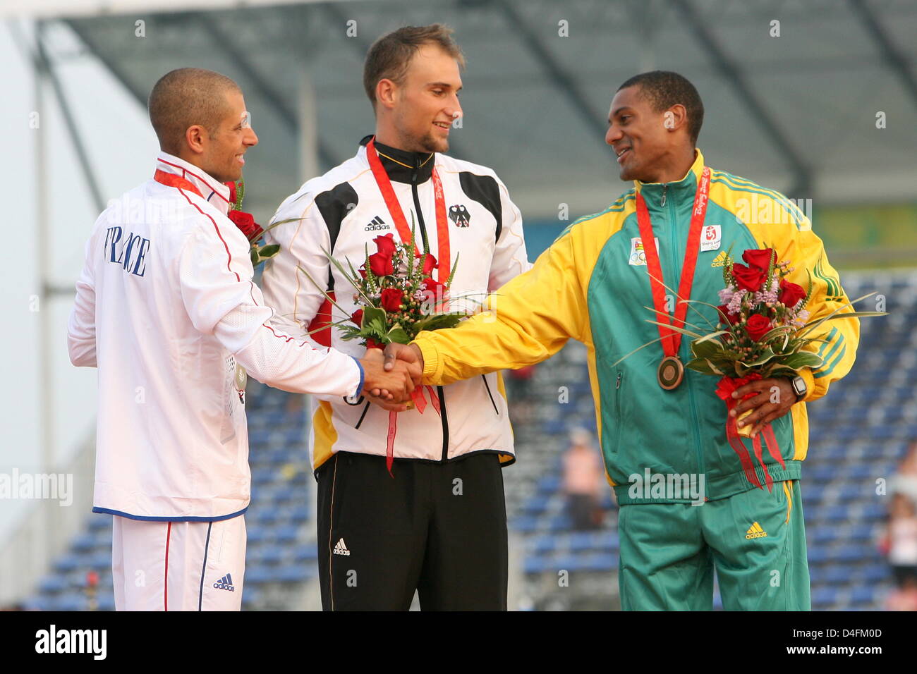 Silvermedallist Fabien Lefevre (L-R) from France, goldmedal winner ...