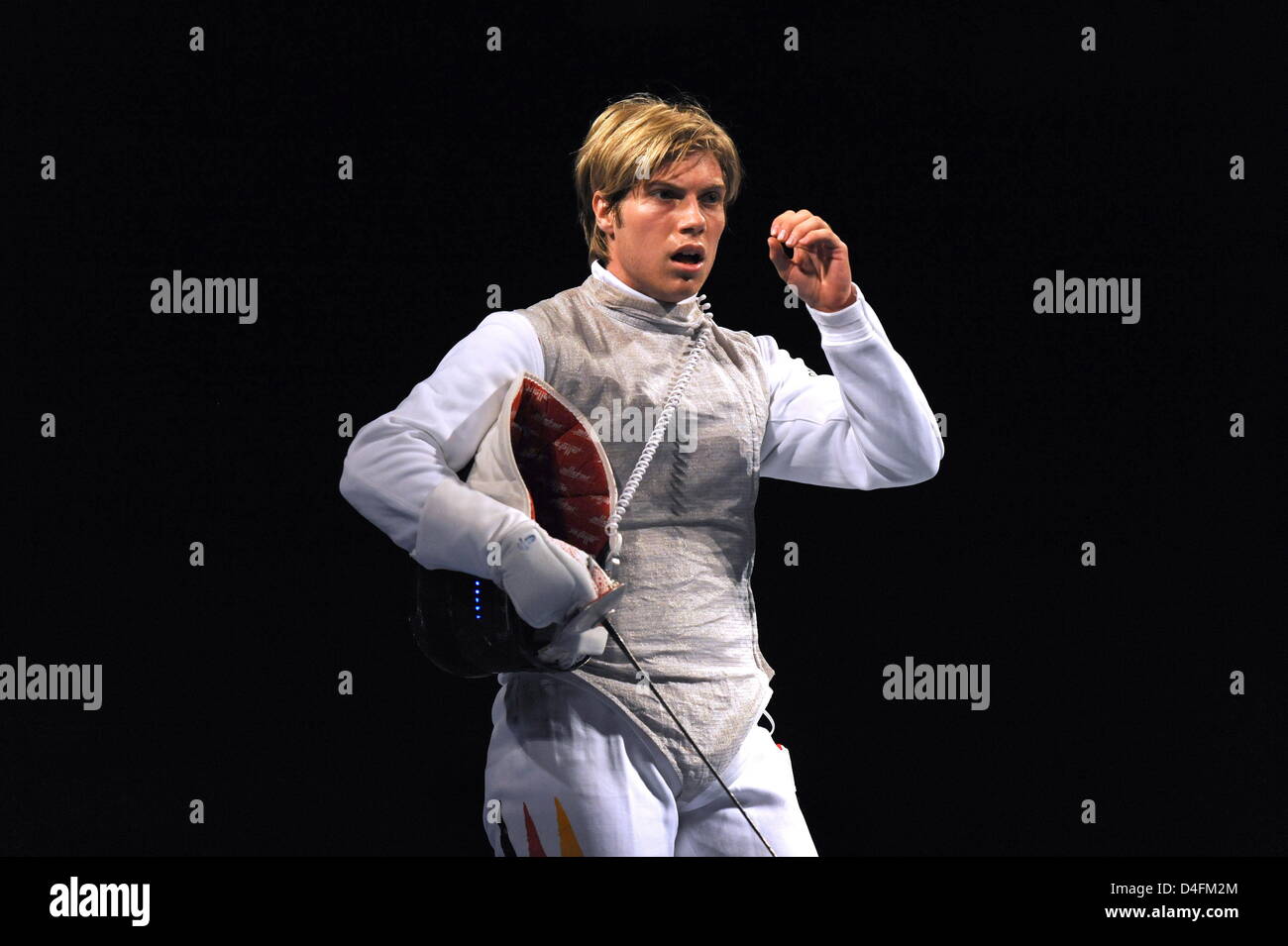 Peter Joppich of Germany reacts against Richard Kruse (unseen) of Great ...