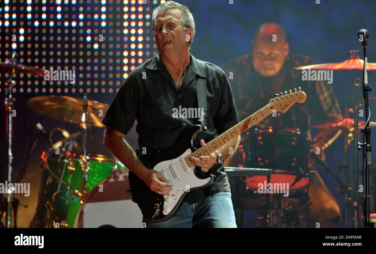 Rock and blues singer Eric Clapton performs at the kick-off concert of ...