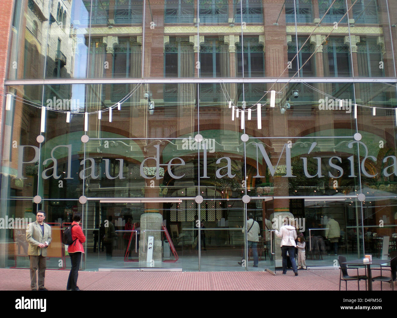 The picture shows the concert hall Palau de la Musica Catalana, the ...