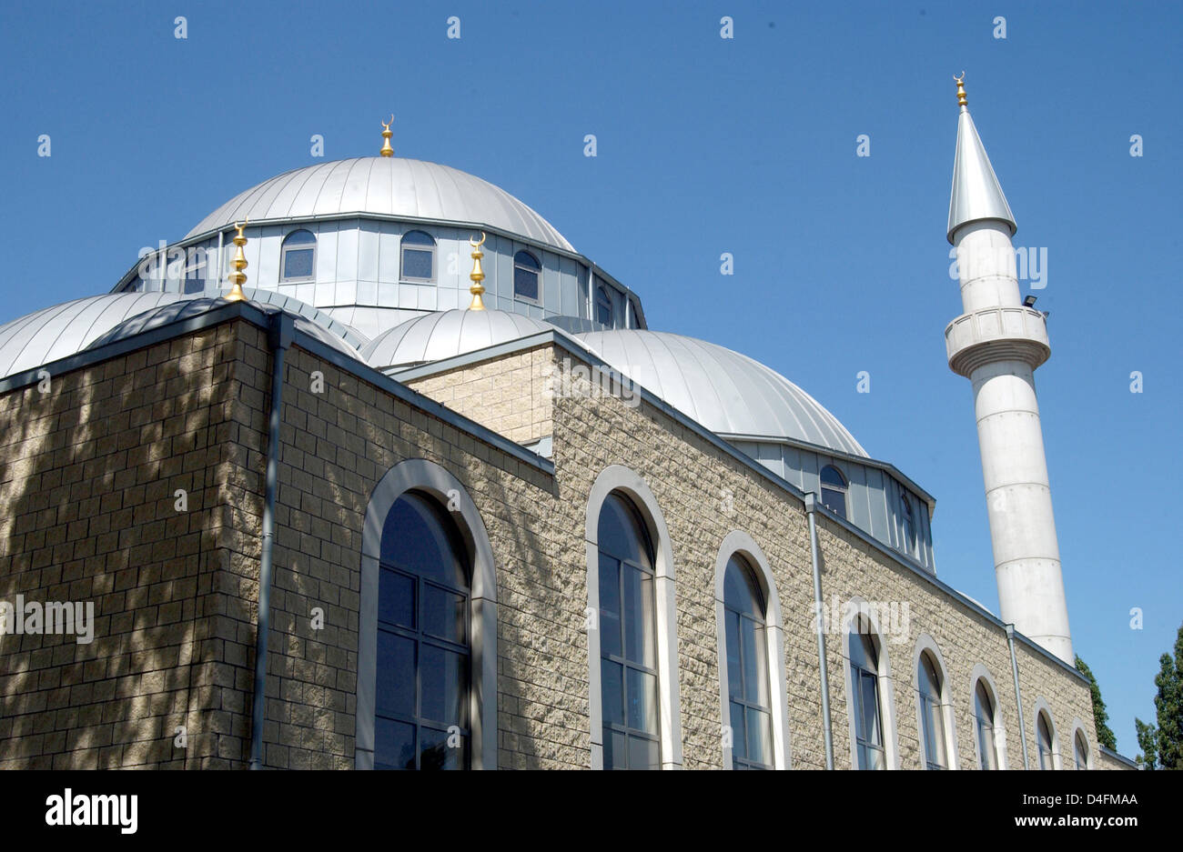The picture shows the shell construction of the DITIB-Merkez-Mosque ...