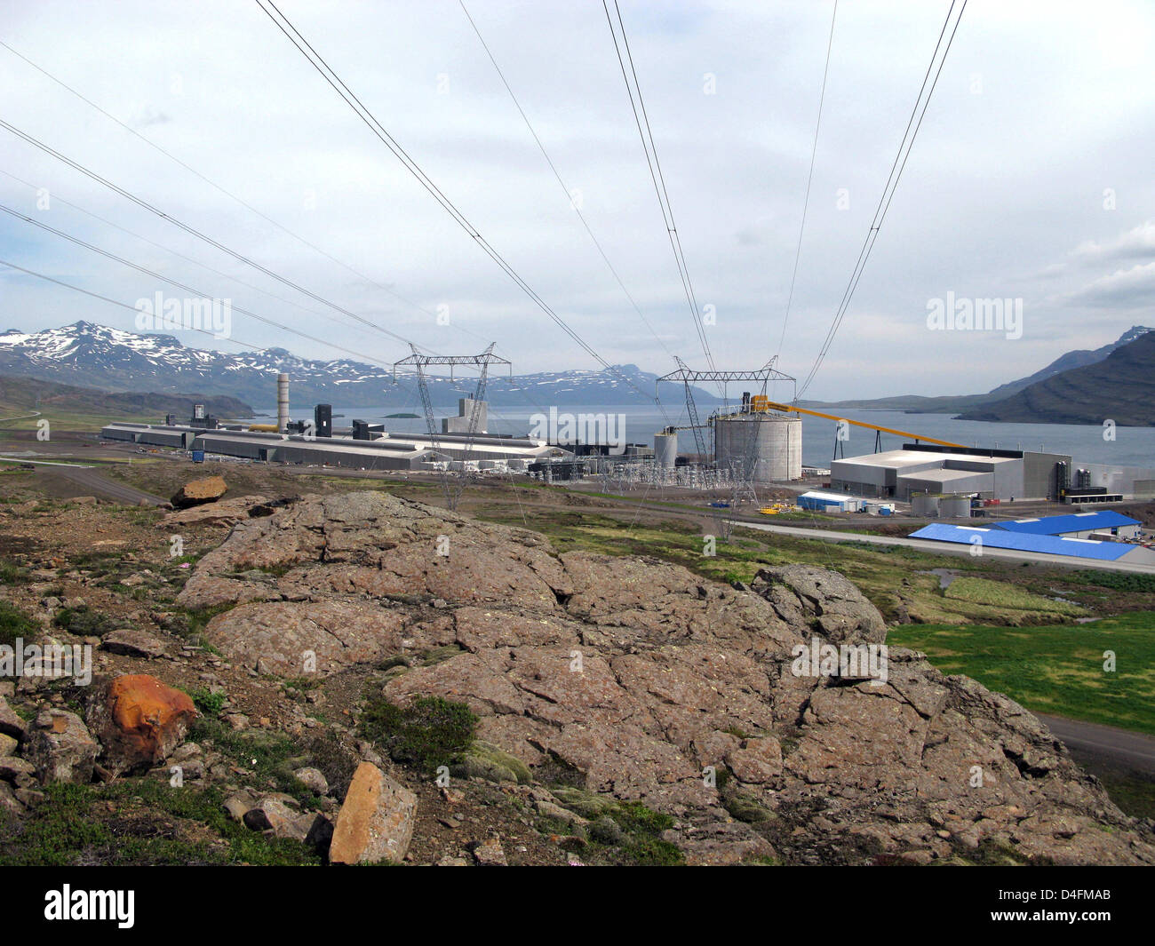 The photo shows the newly erected aluminium factory Fjardaál of US ...