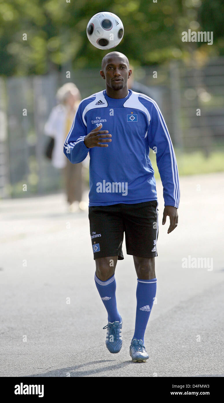 Collin Benjamin of German Bundesliga club Hamburg SV (HSV) arrives at ...