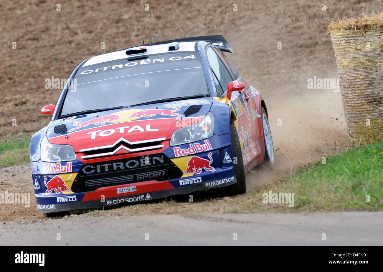 French Sebastian Loeb and his co-pilot Daniel Elena seen in action in ...
