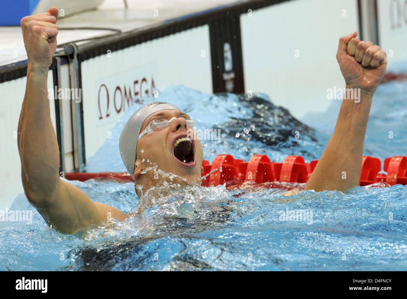 Cesar Cielo Filho from Brazil celebrates after winning the men's 50m ...