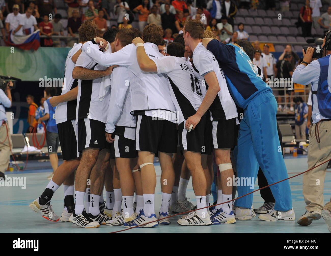 German team during men's handball preliminary group B match between ...