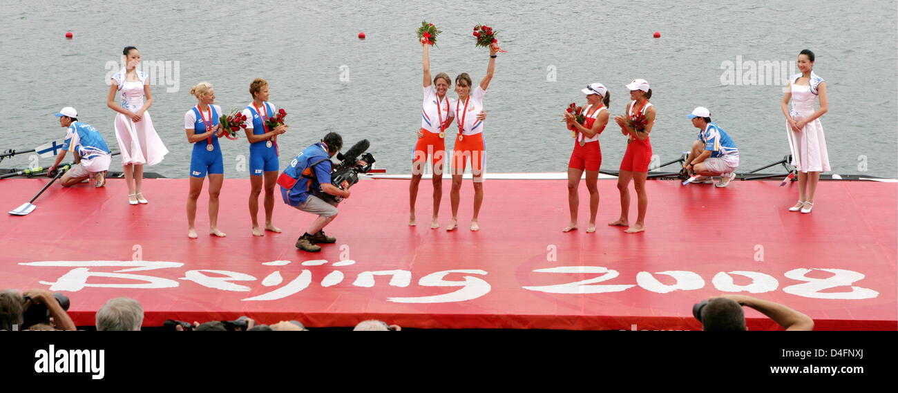 The Leightweight Women`s Double Sculls (L-R) from Finland with Sanna ...