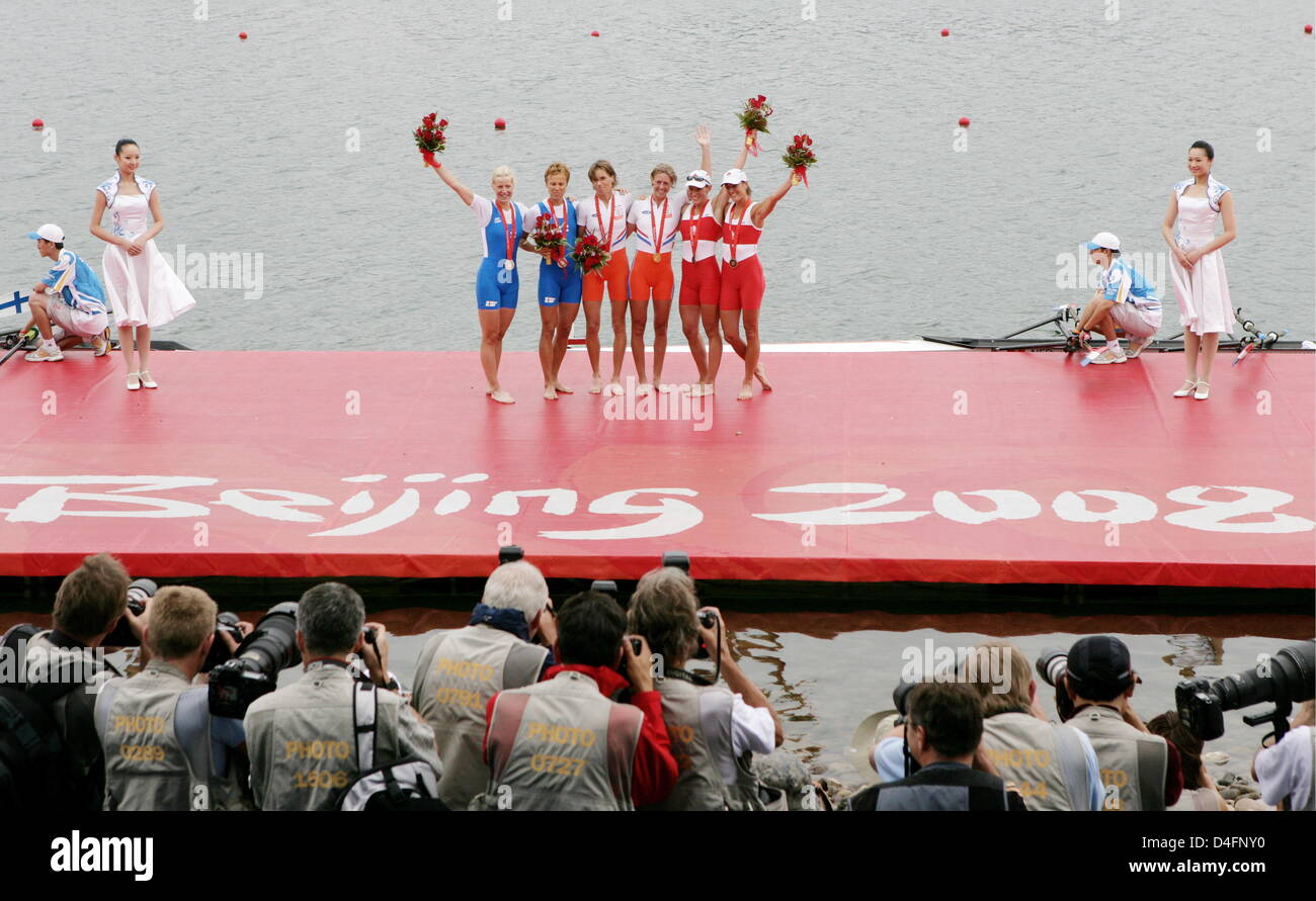 The Leightweight Women`s Double Sculls (L-R) from Finland with Sanna ...