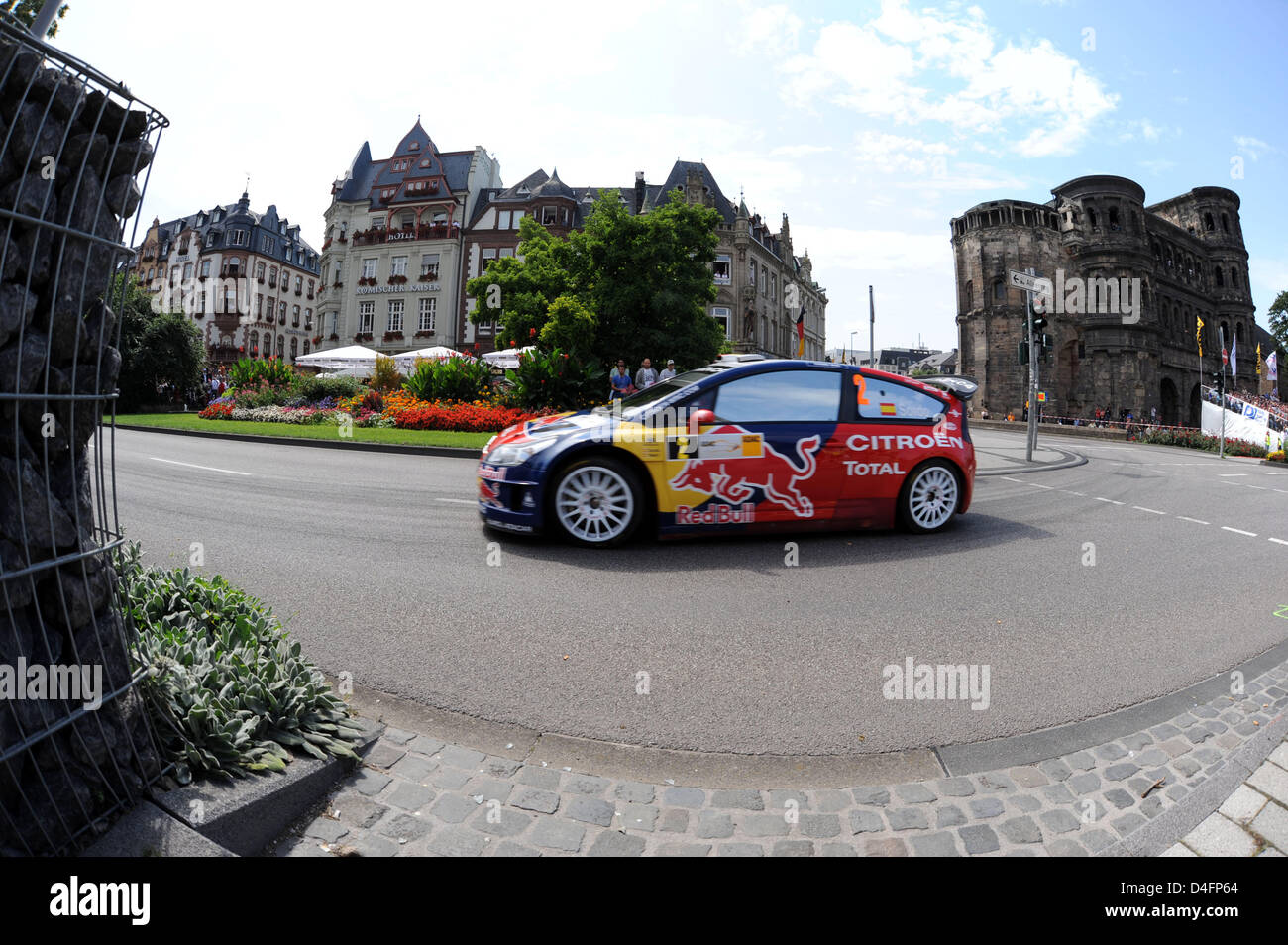 Spanish rallye driver Daniel Sordo and his co-pilot Marc Marti in a ...
