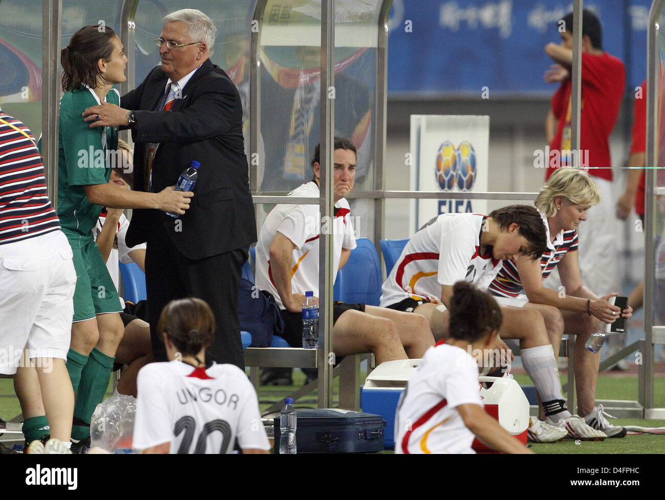 President of the German Football Association (DFB) Theo Zwanziger (2nd ...