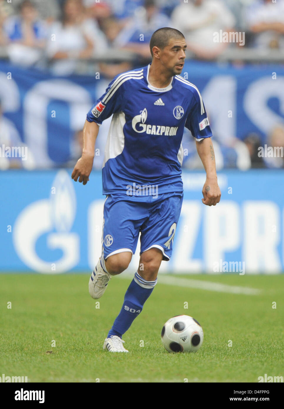 FC Schalke's Carlos Grossmueller seen in action during the Bundesliga ...