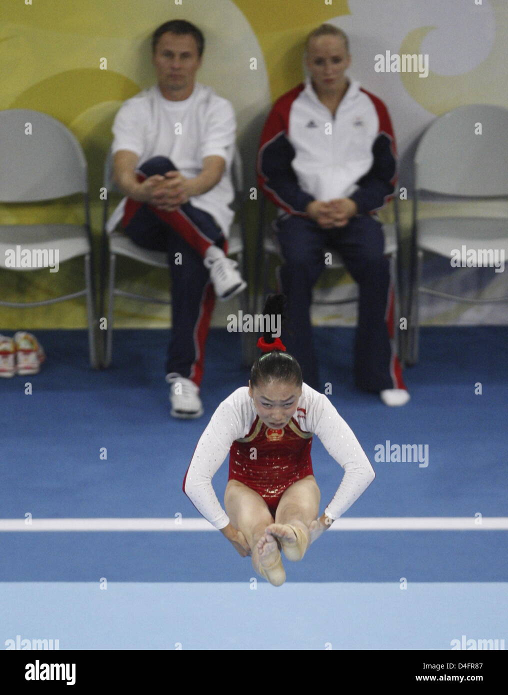 Shanshan Li of China exercises in the Women's Beam Final in the ...